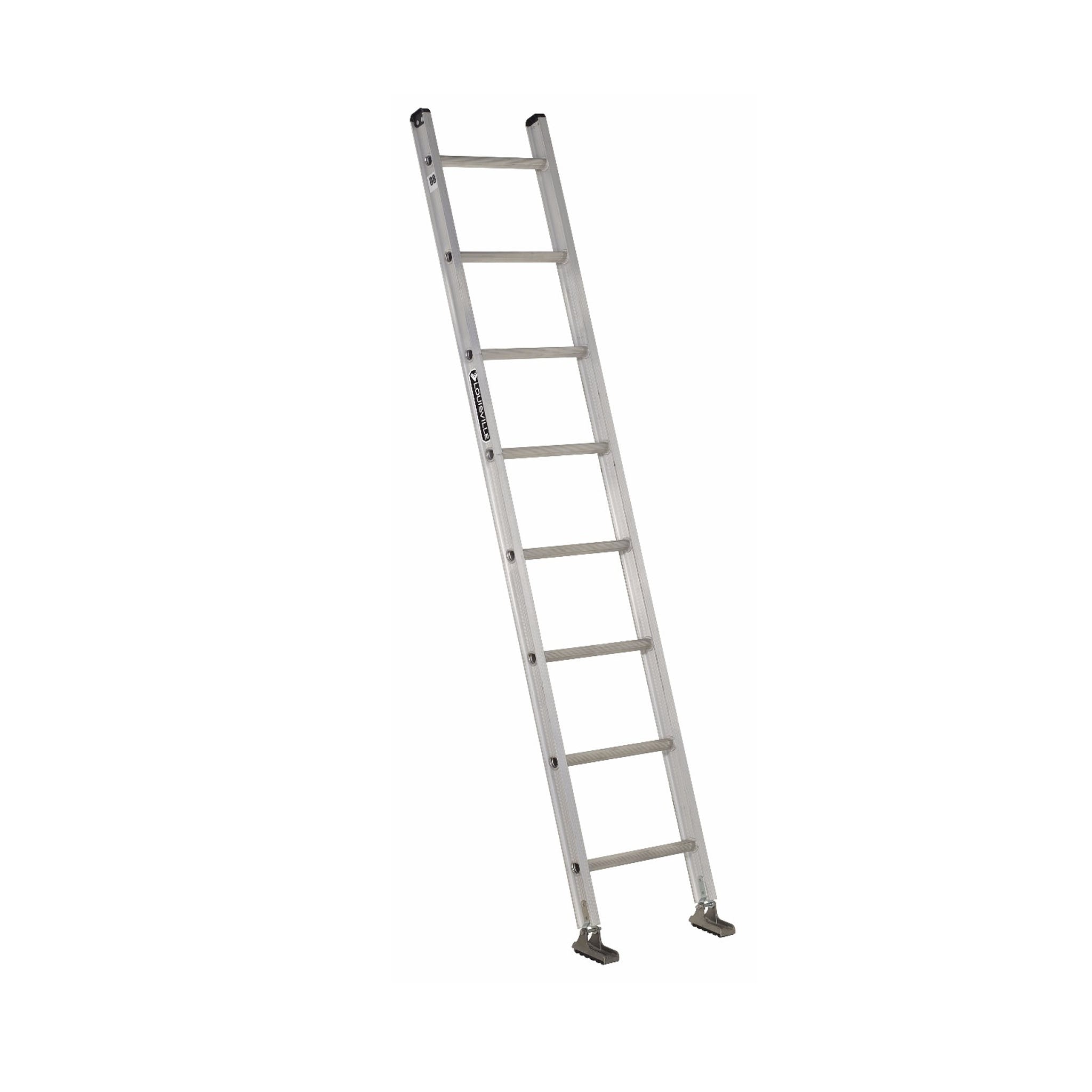 Louisville 8-Foot Aluminum Single Extension Ladder 300-Pound Load - AE ...