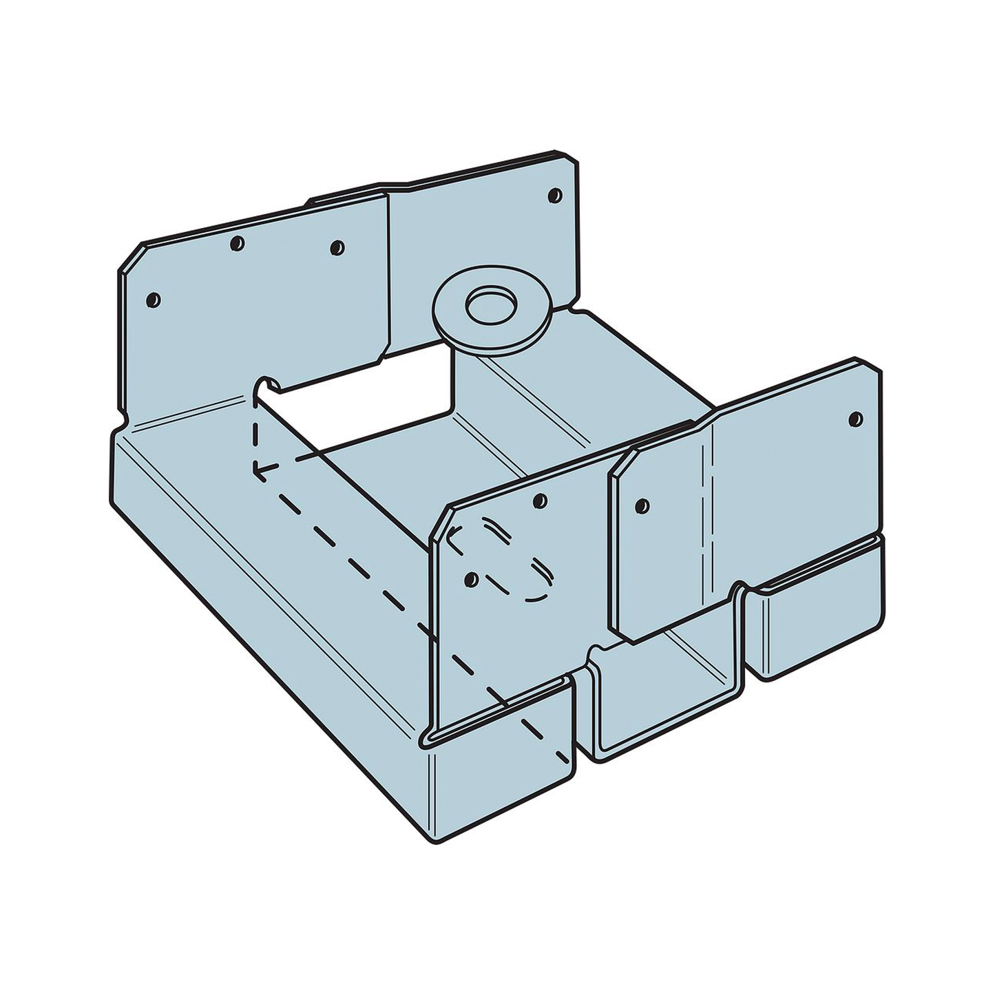 Simpson Strong-Tie 6 in. H X 6 in. W 14 Ga. Galvanized Steel Adjustabl ...