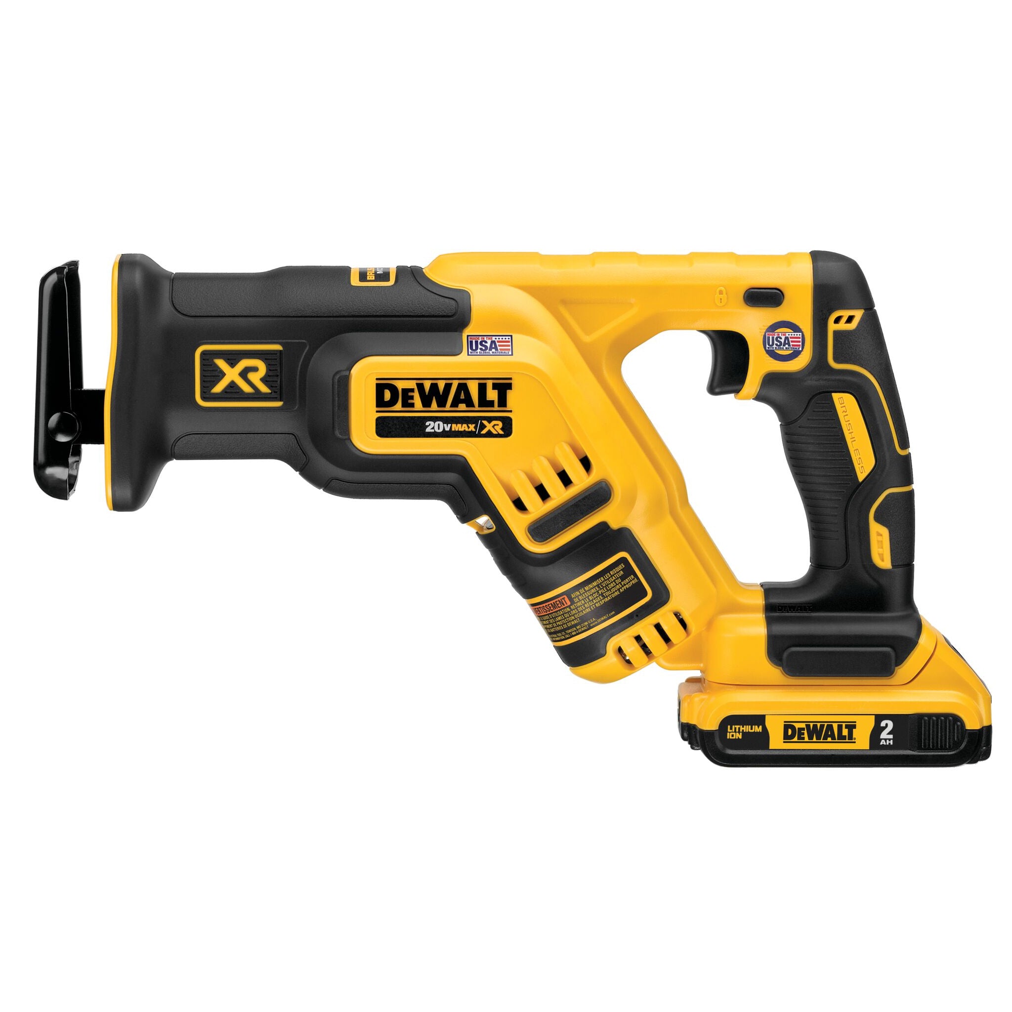Dewalt 20V MAX XR Brushless Compact Reciprocating Saw Kit (2.0 Ah) - D ...