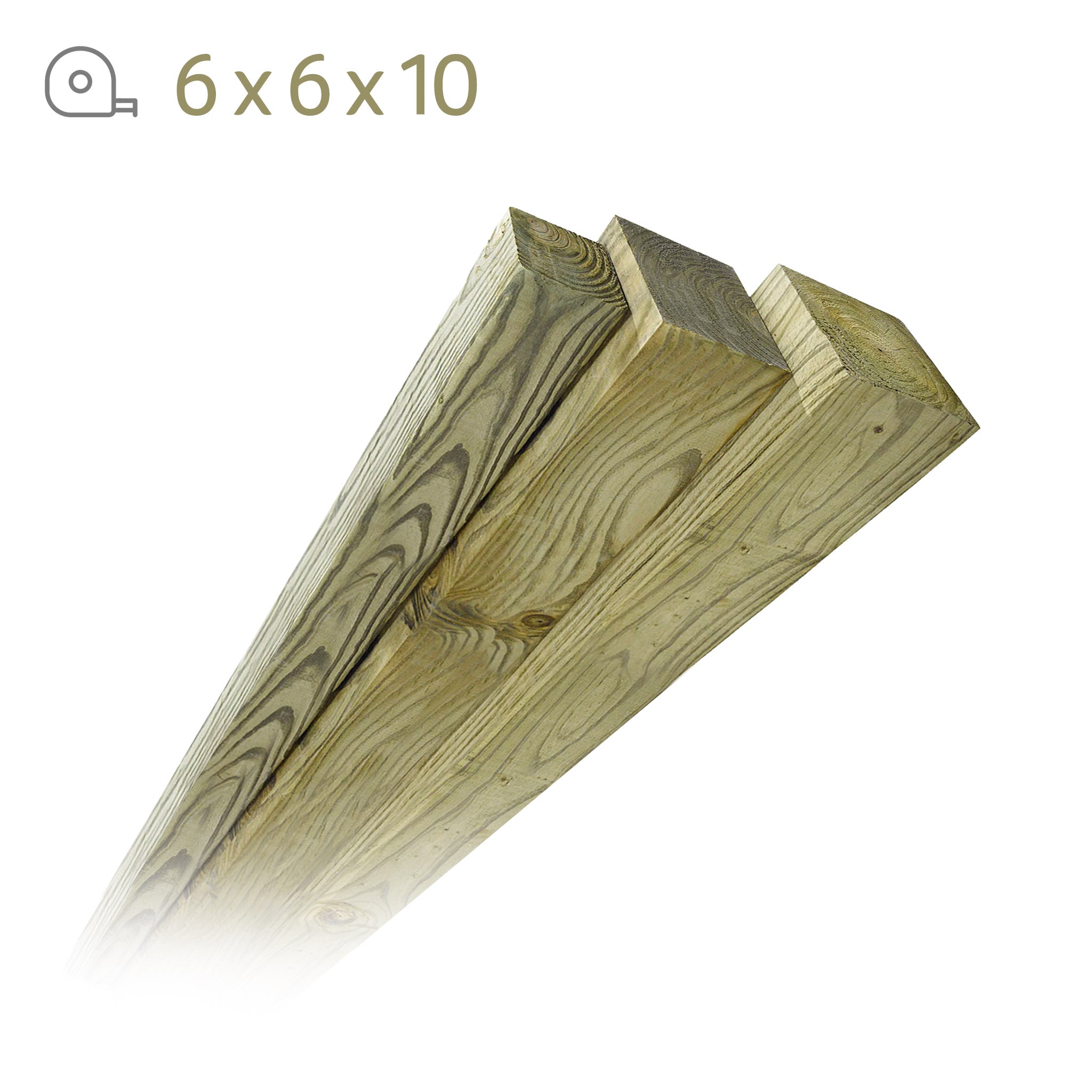 Pressure Treated Lumber - 6 in. x 6 in. x 10 ft. – GCNYC